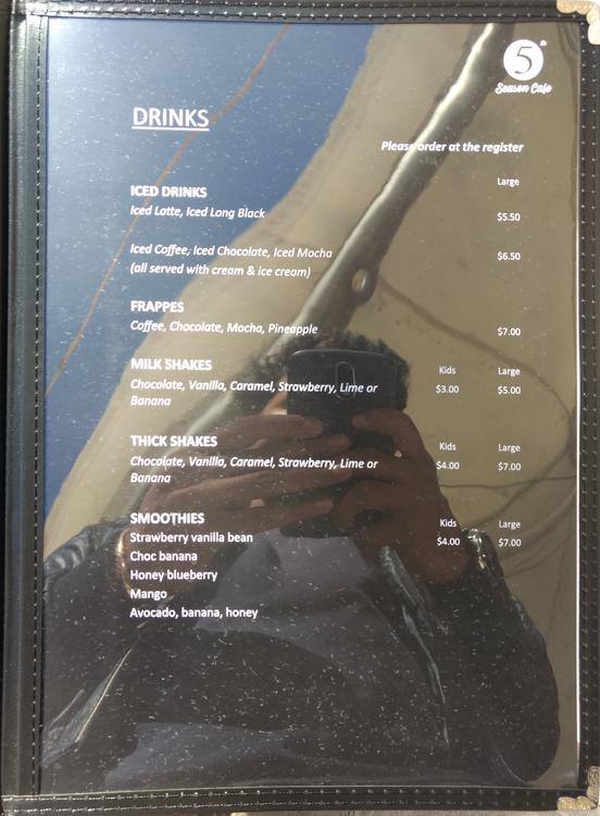 Menu at 5th Season Cronulla (Korean Restaurant), Cronulla