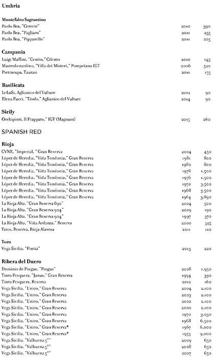 Menu at Per Se restaurant, West New York