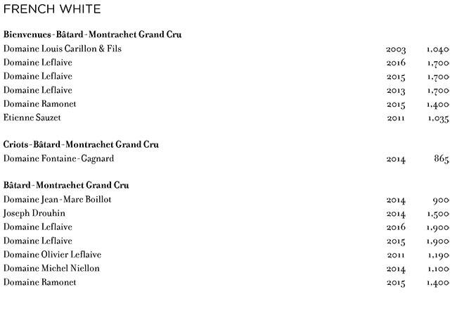 Menu at Per Se restaurant, West New York