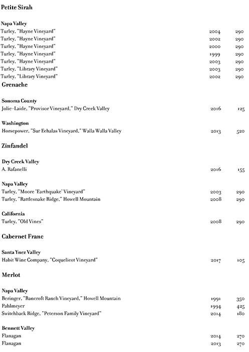 Menu at Per Se restaurant, West New York