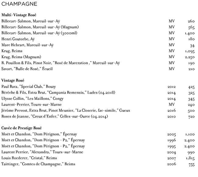 Menu at Per Se restaurant, West New York