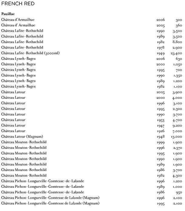 Menu at Per Se restaurant, West New York