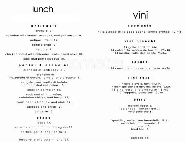 Dopo menu, Menu restauracji Dopo, Piedmont, Oakland - Urbanspoon/Zomato