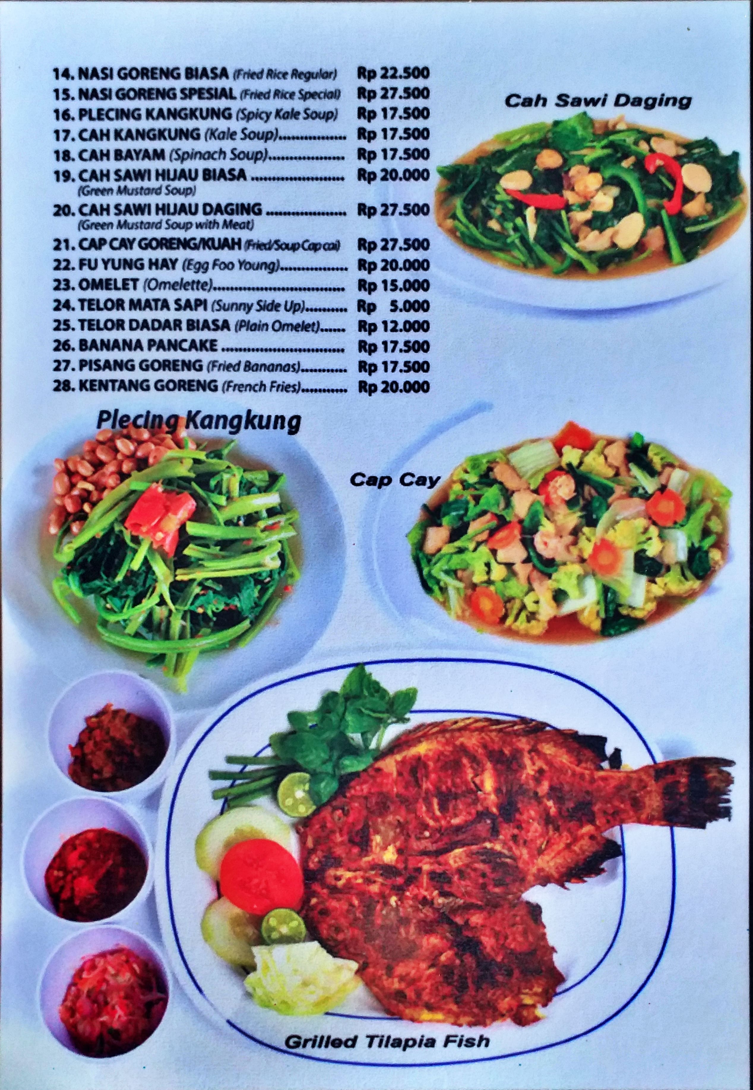Carta del restaurante Resto Apung, Kedisan