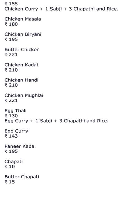 Menu at MUMBAI RESTAURANT, Mumbai, NEAR