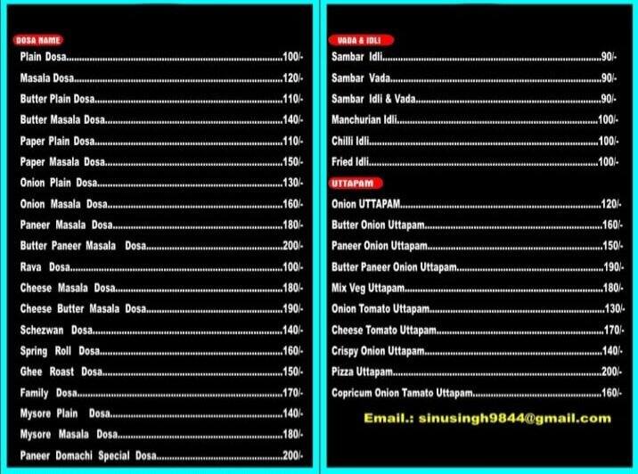 Menu of Apna Dhaba, Sector PI, Greater Noida