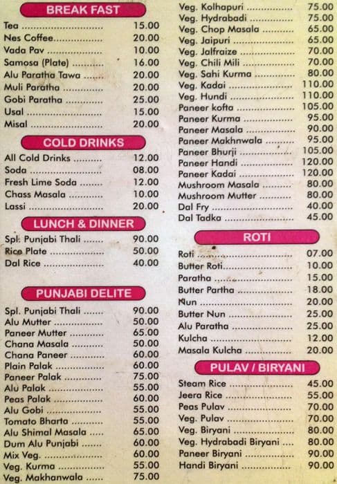 Kalpana Restaurant Menu, Menu for Kalpana Restaurant, Dahisar East ...