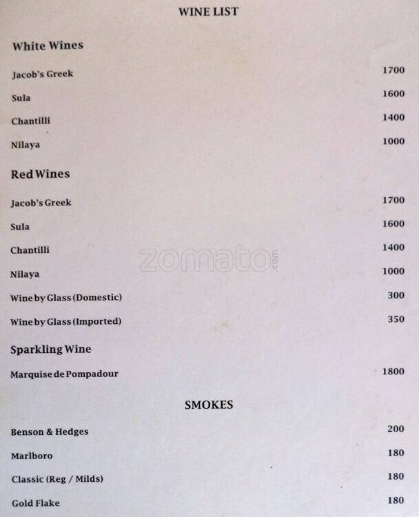 Menu at Bar & Barbeque, Jaipur