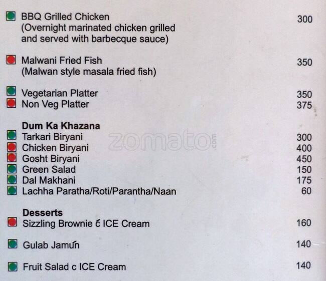 Menu at Bar & Barbeque, Jaipur