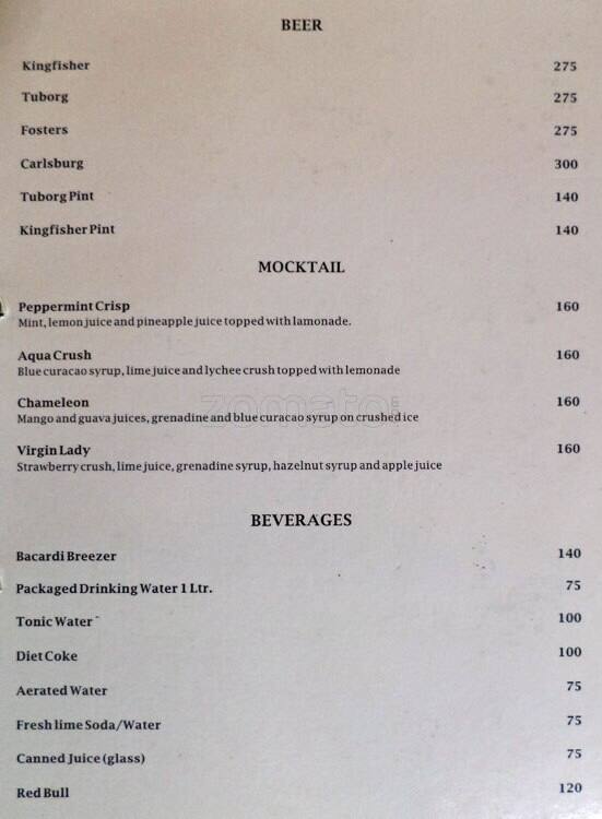 Menu at Bar & Barbeque, Jaipur