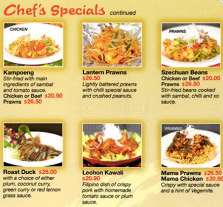 Menu at Little Malaya restaurant, Coolangatta, 52 Marine Pde Shop 14