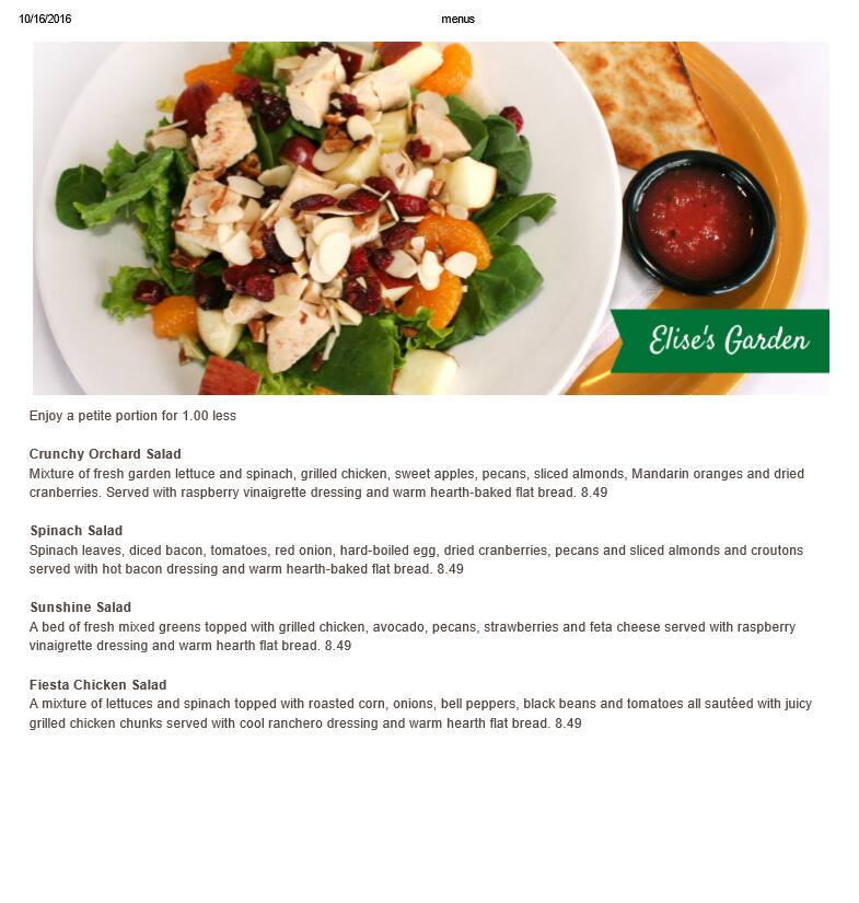 Menu at Scramblers restaurant, Sharonville