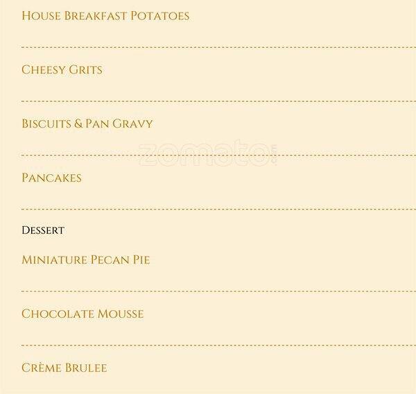 Menu at Rick's Chophouse steakhouse, McKinney, 107 N Kentucky St