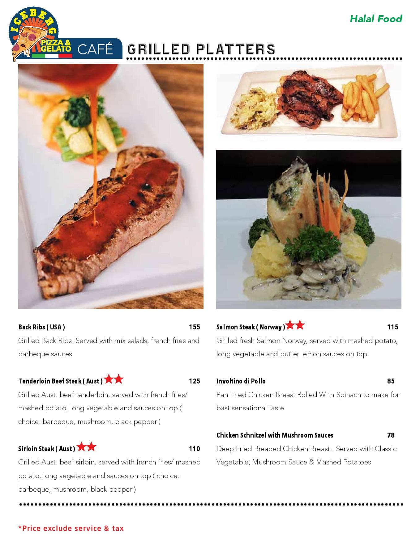 Menu at ICEBERG PIZZA AND GELATO restaurant, Jakarta