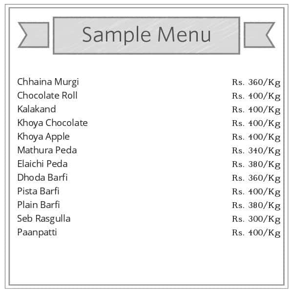 Grover Sweets Menu, Menu for Grover Sweets, Rajouri Garden, New Delhi ...