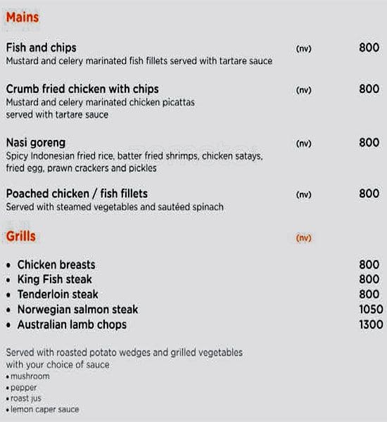 Menu at Pool Bar - Courtyard By Marriot, Mumbai