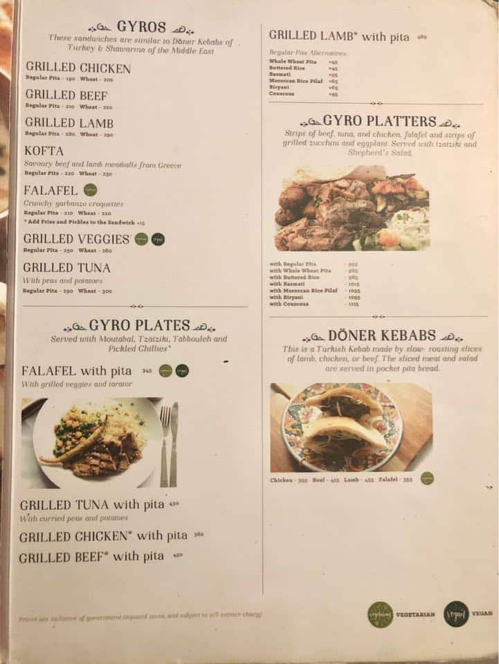Menu at Cafe Mediterranean, The, Pasay, F & B 4/F Newport City Vab Brgy ...