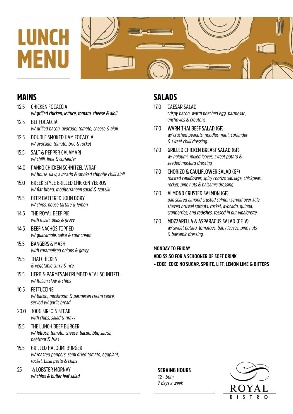 Menu at Royal Hotel Randwick pub & bar, Randwick