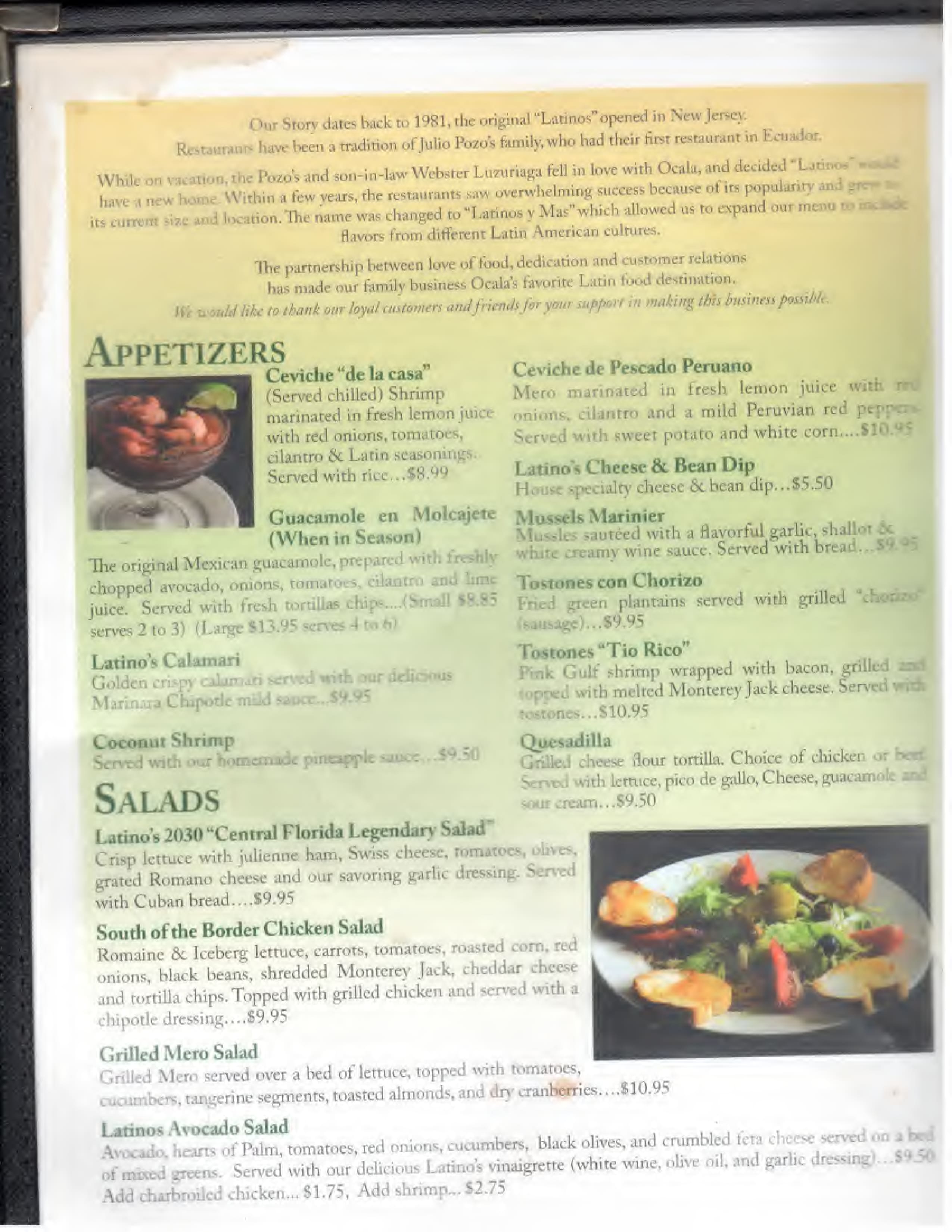 Menu at Latinos Y Mas restaurant, Ocala, S Pine Ave