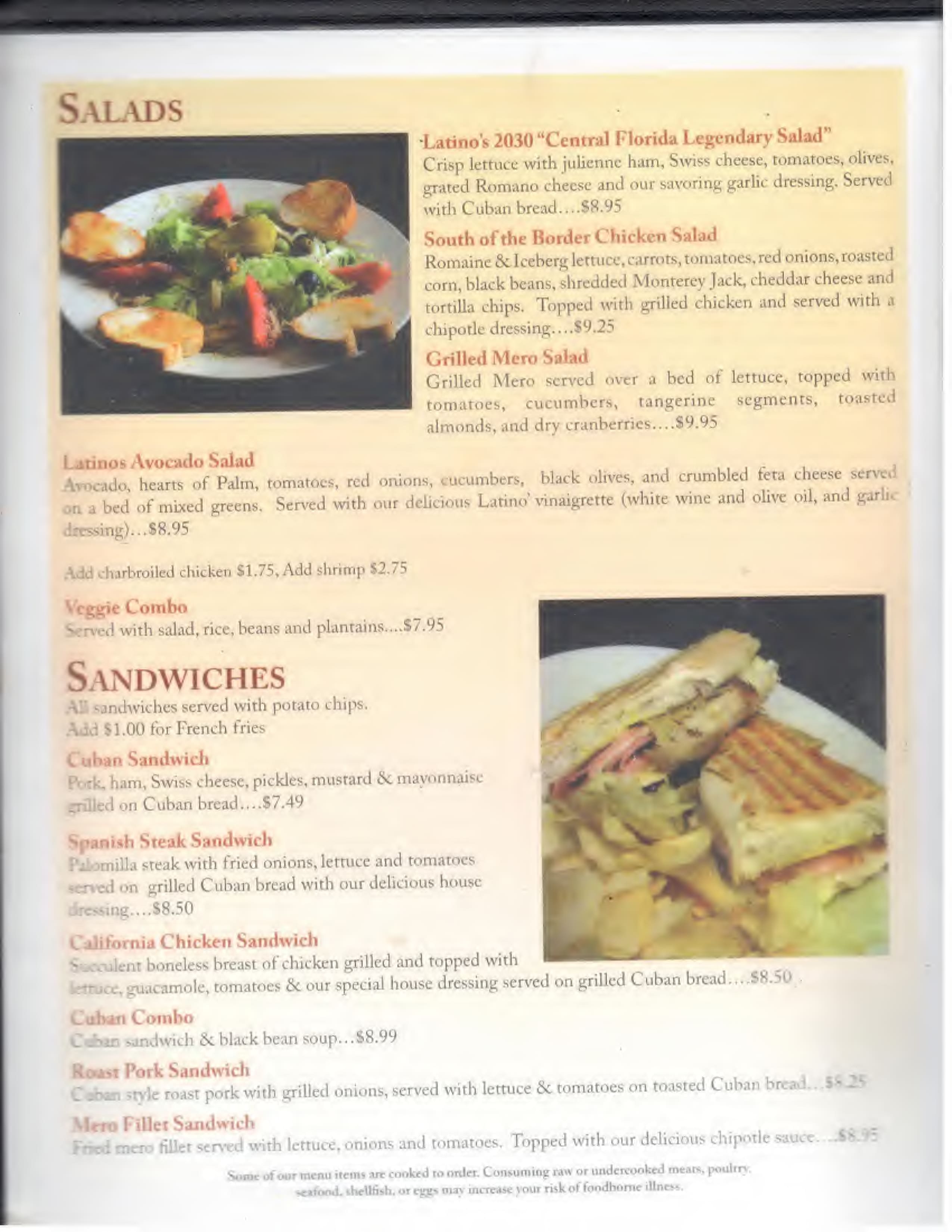 Menu at Latinos Y Mas restaurant, Ocala, S Pine Ave