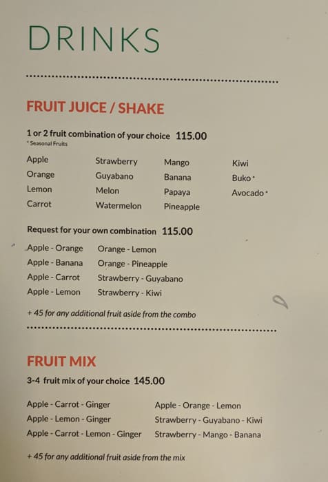 Menu at Bugis Chomp Chomp restaurant, Quezon City, 207 C Banawe St