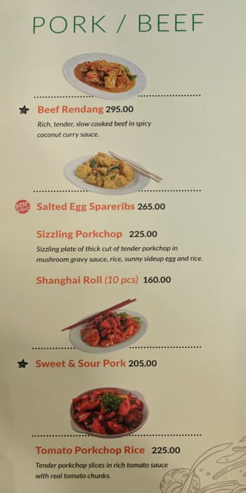 Menu at Bugis Chomp Chomp restaurant, Quezon City, 207 C Banawe St