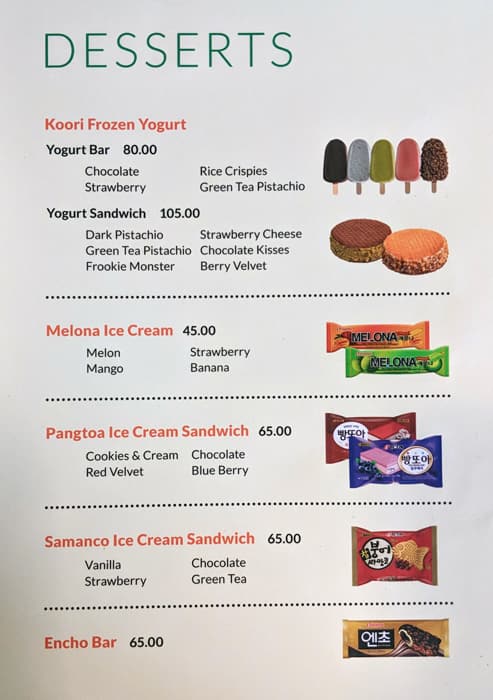 Menu at Bugis Chomp Chomp restaurant, Quezon City, 207 C Banawe St