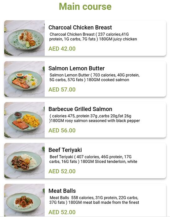Menu at Grow Healthy Food restaurant, Dubai, Al Awqaf Al Zarooni Building