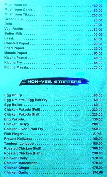 Menu at Navik, Mumbai, Andher(E)