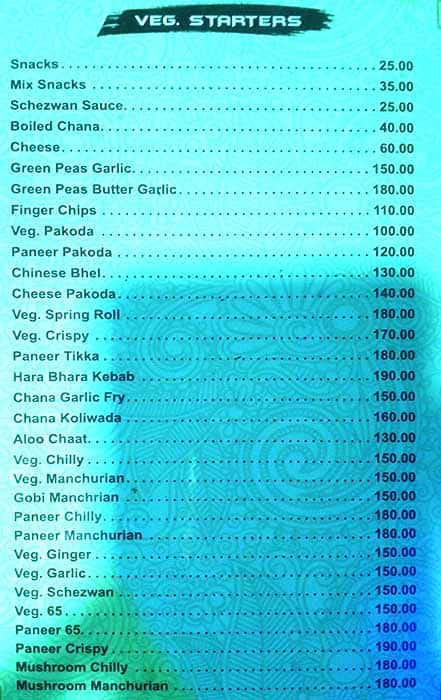 Menu at Navik, Mumbai, Andher(E)