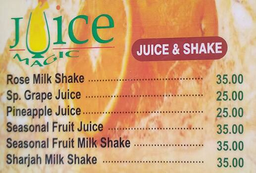Menu at Kabab Magic, Bengaluru, 1
