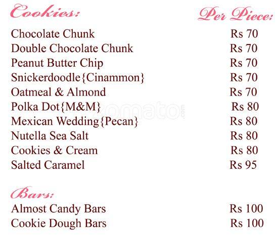 House Of Cookies Menu, Menu for House Of Cookies, Juhu, Mumbai - Zomato