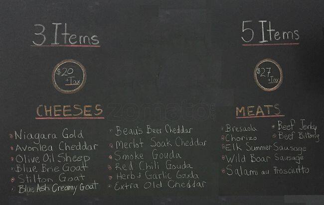 Menu at Corks & Platters Wine Bar, Toronto