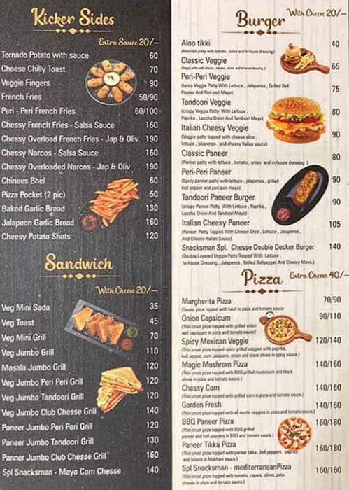 Menu of SnacksMan, Vashi, Navi Mumbai