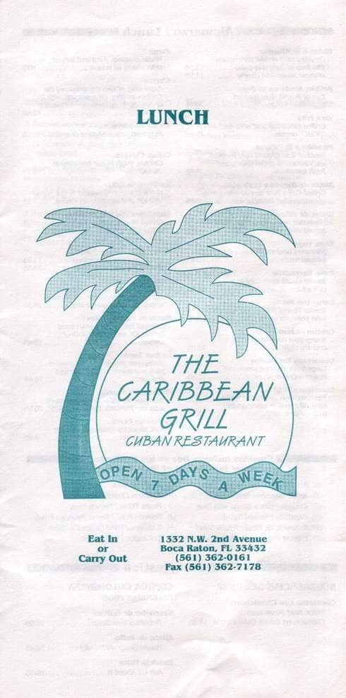 The Caribbean Grill Menu, Menu for The Caribbean Grill, Boca Raton ...