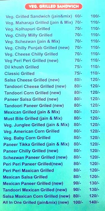 Menu of Little Mix, Borivali West, Mumbai