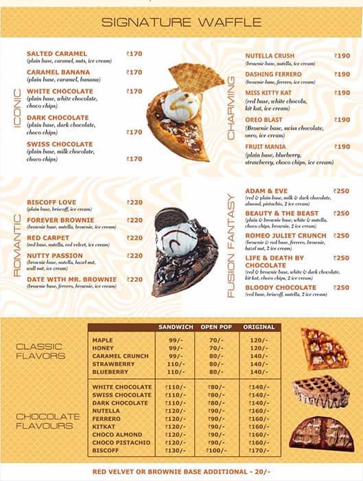 Menu of Salted Caramel, New Palasia, Indore