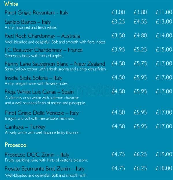 Menu at Meze & Cocktail Bar, London