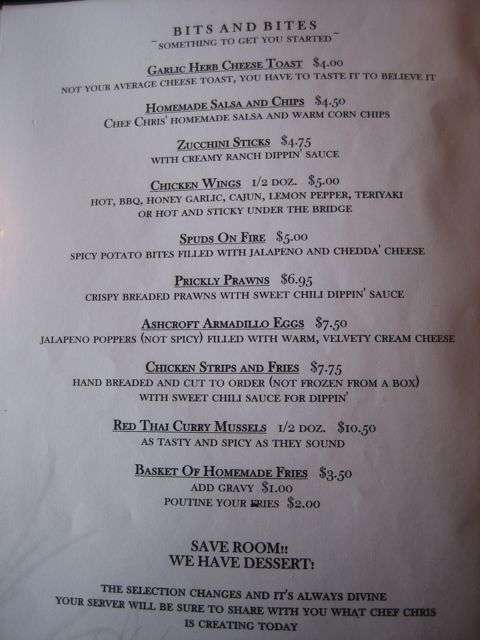 The River Inn Restaurant Menu, Menu for The River Inn Restaurant ...