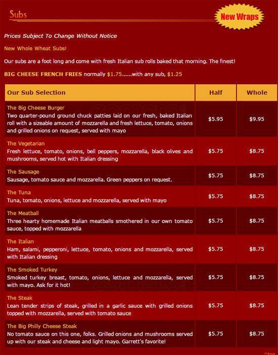 Menu at The Big Cheese of Miami desserts, Miami