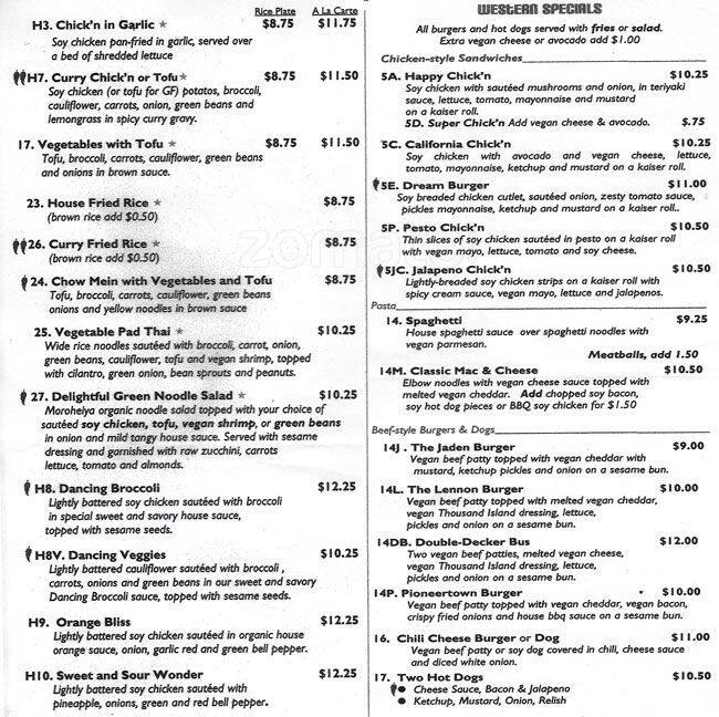 Carta del restaurante The Happy Hooligans, San Jose, Branham Ln # A9