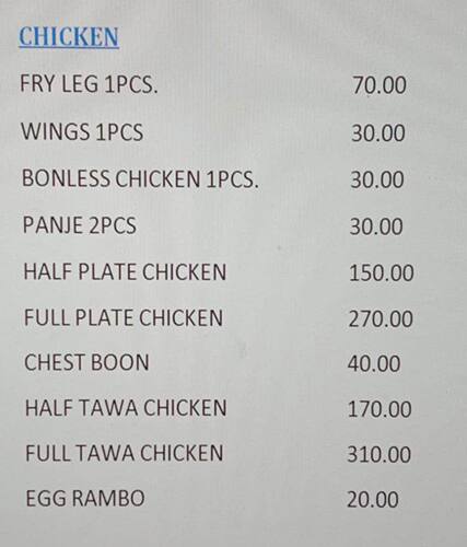 Menu of Op Fry Chicken Shop, Gill Road, Ludhiana