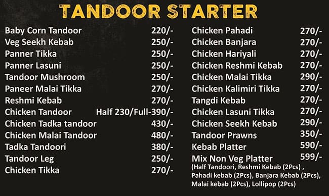 Menu of Swastik Dhaba, Mulund West, Mumbai