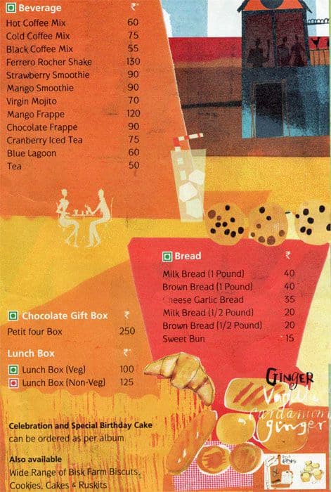 Menu at Just Baked, Kolkata, 14