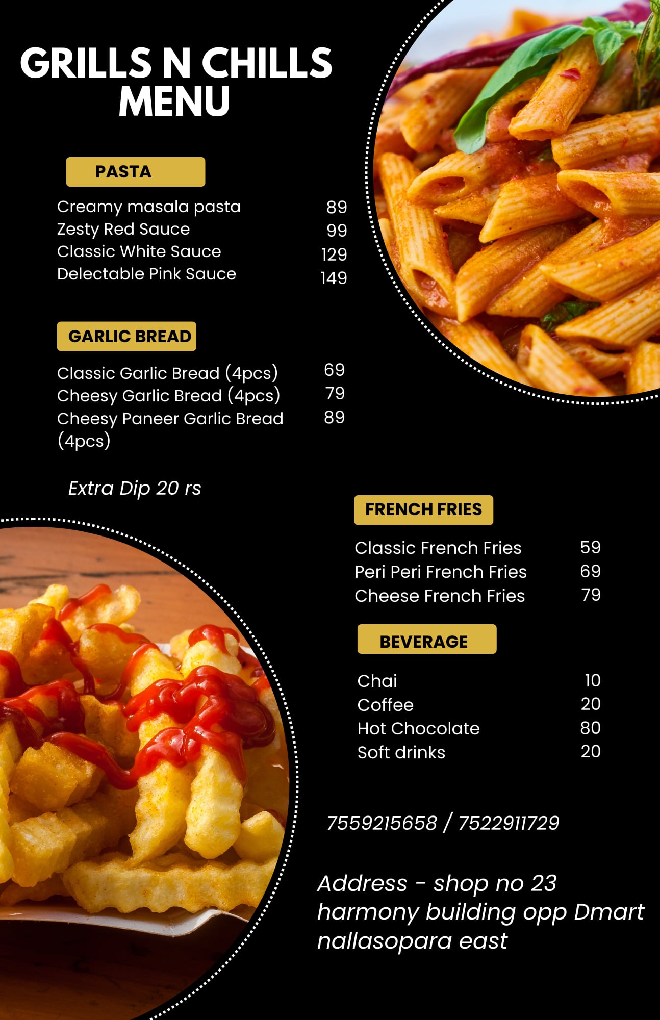 Menu of Grills N Chills, Nalasopara, Mumbai