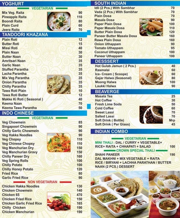 Menu at Silver Crown, Gurugram Rural, 92/9