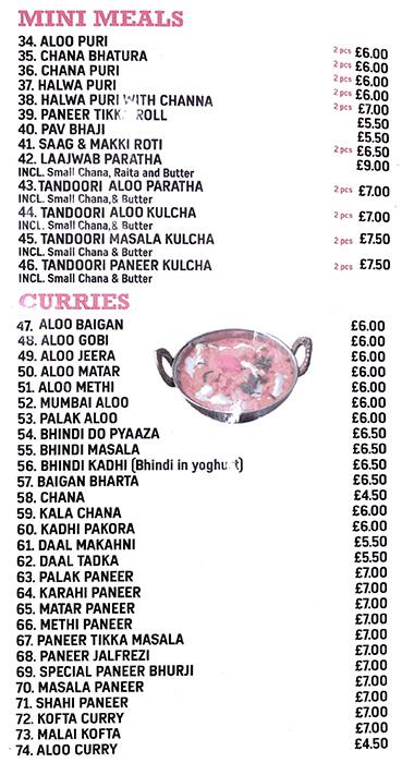 Menu at Chini Chor restaurant, Hounslow, 348 Bath Rd
