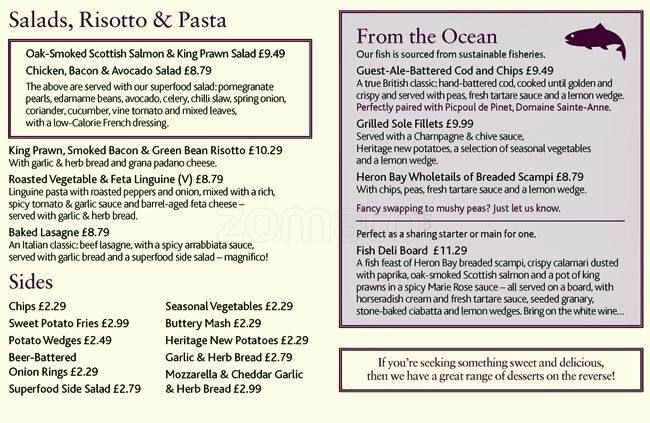 Menu at Ye Olde Red Lion pub & bar, Sutton, 17 Park Rd