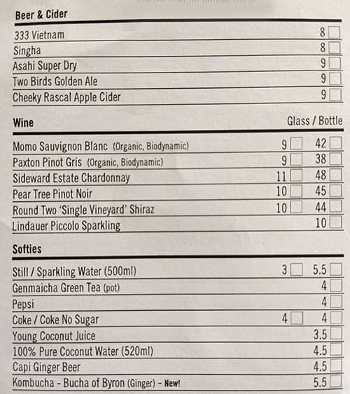 Menu at misschu restaurant, South Yarra, 276 Toorak Rd