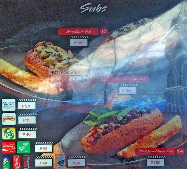 Menu at Reel Pizza restaurant, Mandaue City